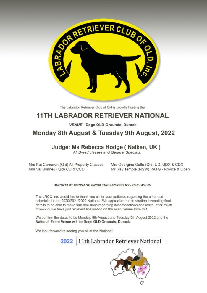 LABRADOR RETRIEVER CLUB of QUEENSLAND Inc.